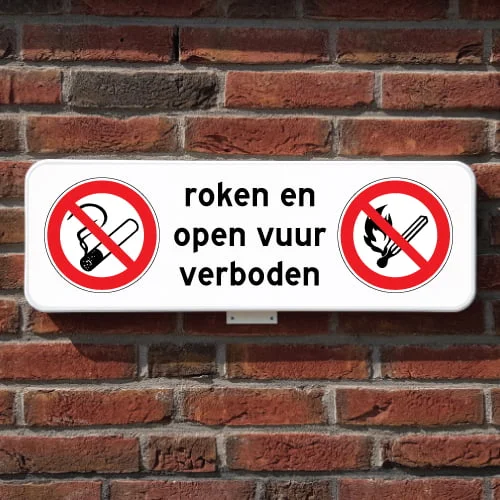 Bord Roken en Open vuur verboden | vanaf €31 | Levertijd 2 - 3 dagen