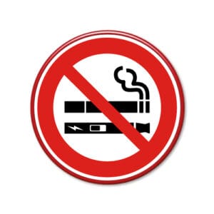 Niet roken en vapen bord bestellen? Kies maat: Ø40cm of Ø60cm